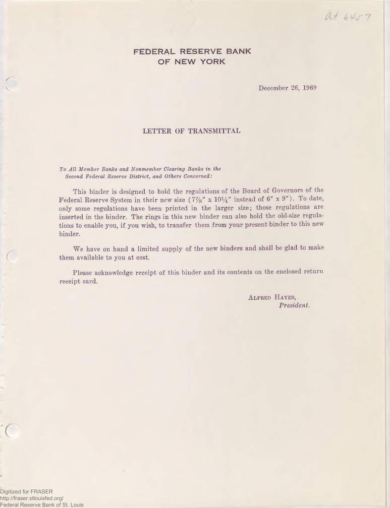 Letter Of Transmittal